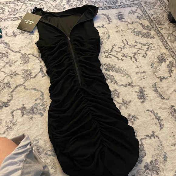 privy | Dresses | Privy Ruched Ribbed Dress | Poshmark